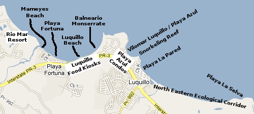 Luquillo Beaches - La Pared, Balneario Monserrate, Playa Azul, La Selva ...